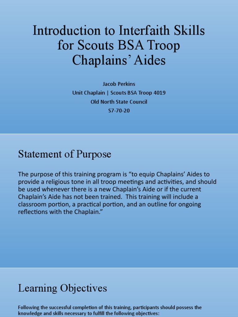 Interfaith Skills | PDF | Boy Scouts Of America | Interfaith Dialogue