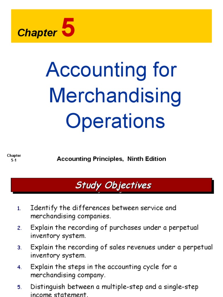 Ch05 Accounting For Merchandising Operations First New | PDF ...