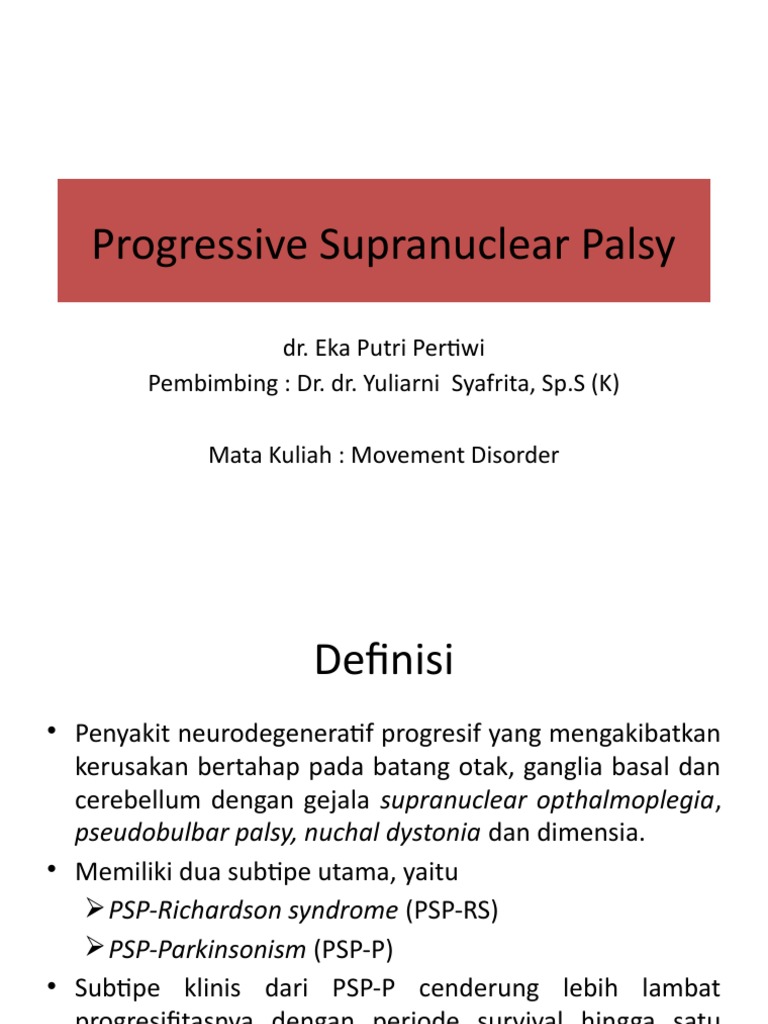 Progressive Supranuclear Palsy | PDF