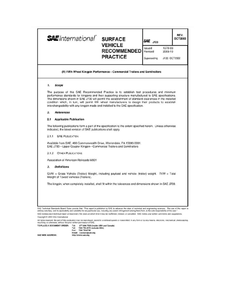 Sae j133 Kin Pin | PDF