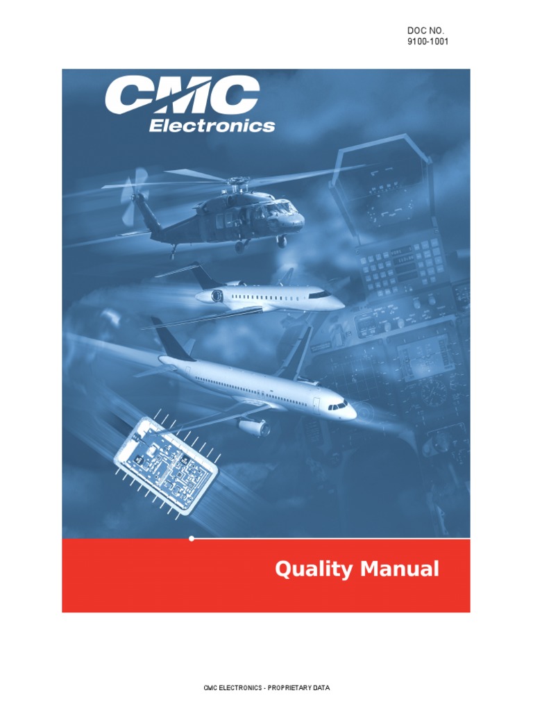CMC Electronics Quality Manual 9100-1001 | PDF | Quality Management ...