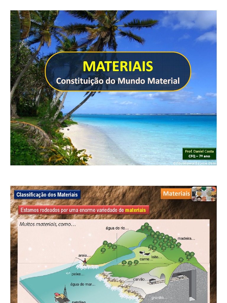 PP - Materiais - Constituição Do Mundo Material | PDF | Solução | Mistura