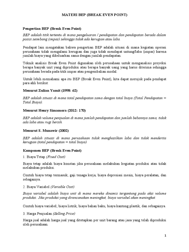 Materi Bep | PDF
