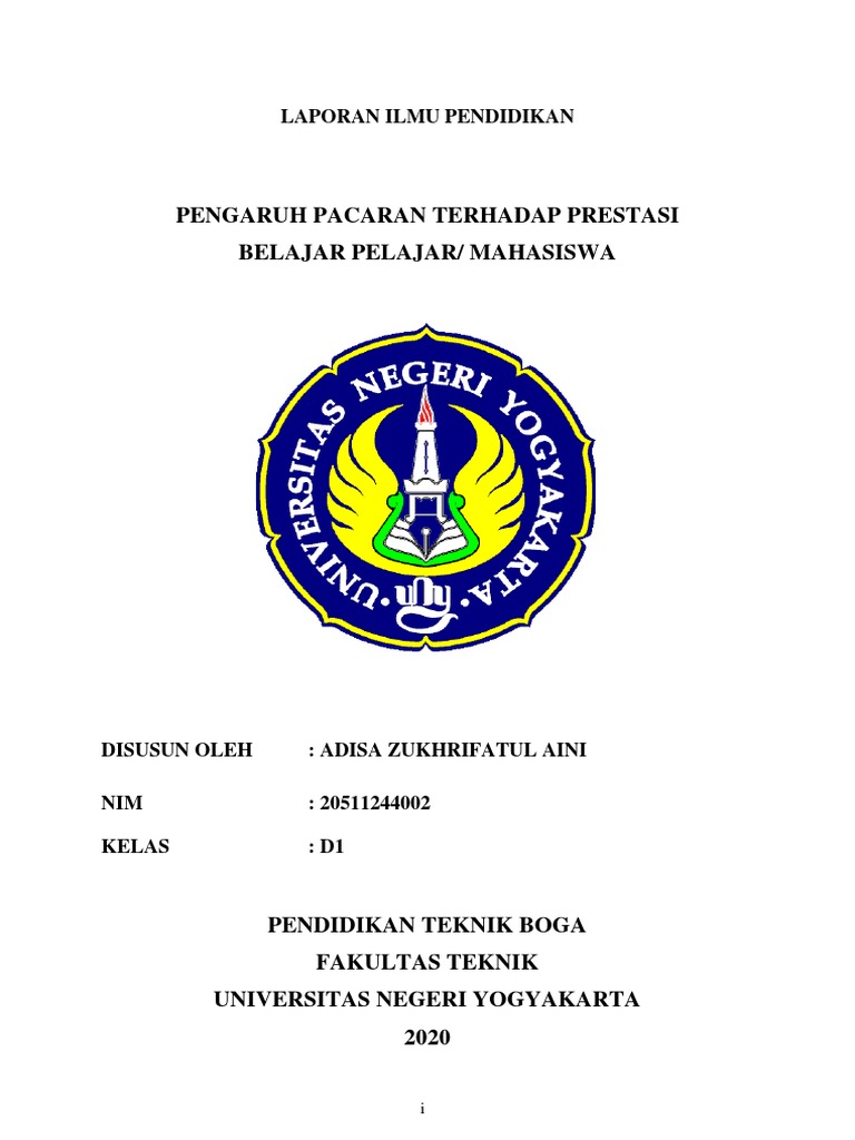 Pengaruh Pacaran Terhadap Prestasi Belajar Pelajar/ Mahasiswa | PDF ...