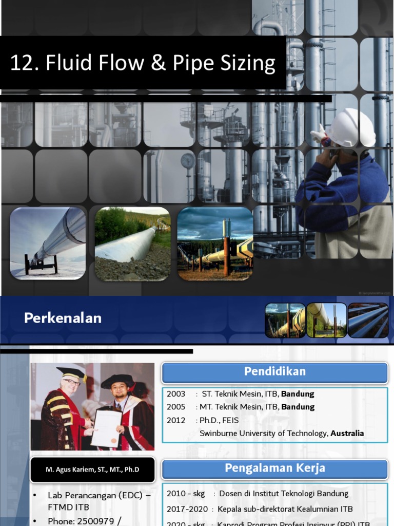 Fluid Flow & Pipe Sizing | PDF
