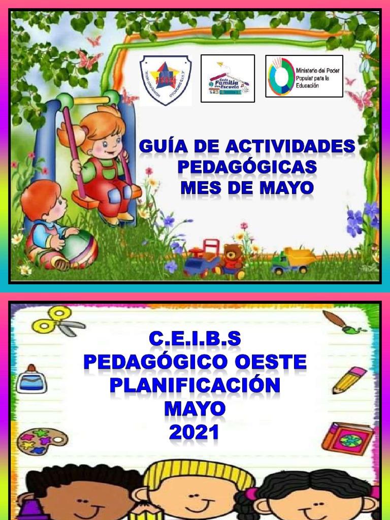 Formato de Planificación Del Mes de Mayo de Preescolar F | PDF ...