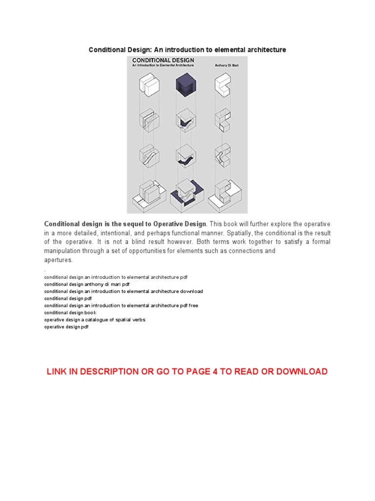 Conditional: Design: An Introduction To Elemental Architecture | PDF