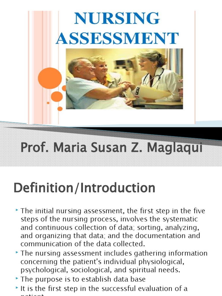 Nursing Assessment Lecture | PDF | Physical Examination | Clinical Medicine