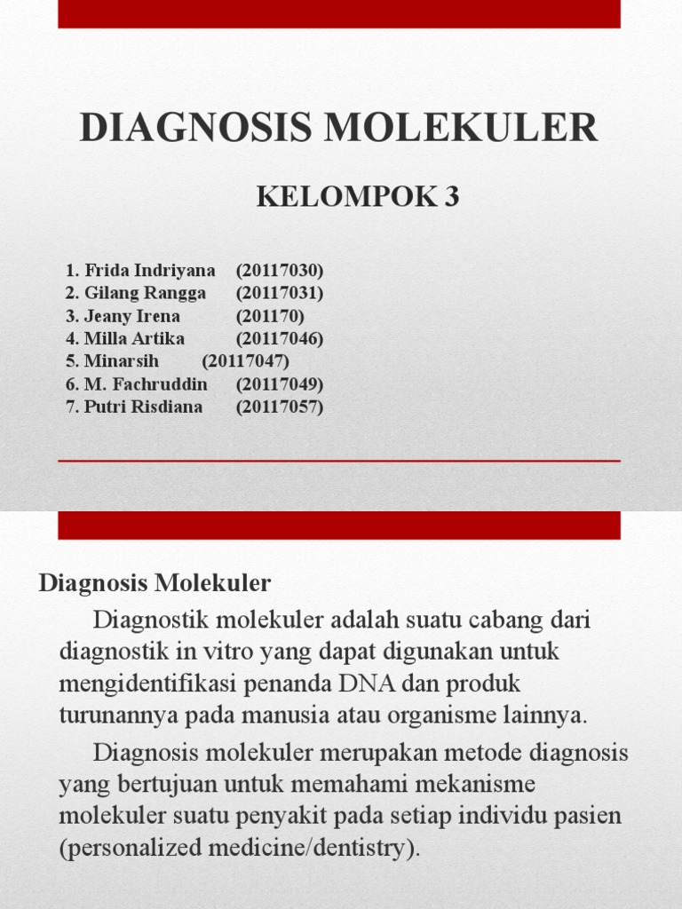 Diagnosis Molekuler Kel 3 Fix | PDF