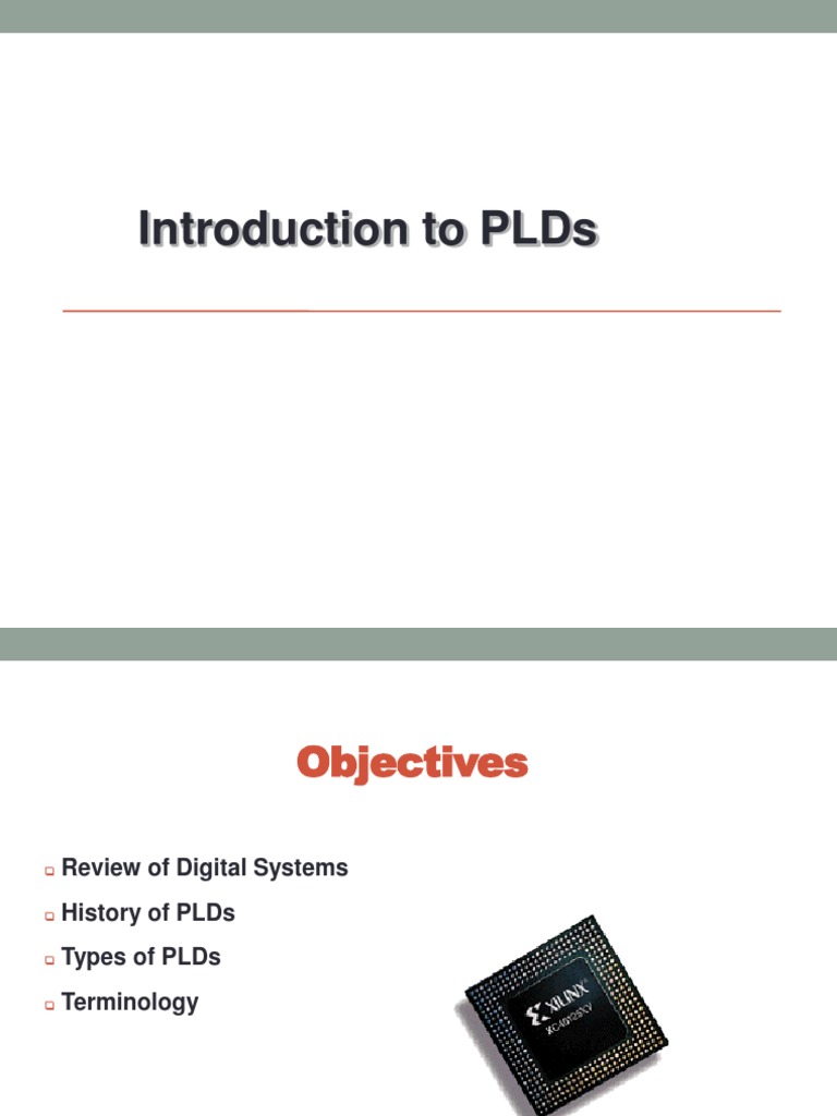 Lecture1 PLDs | PDF | Field Programmable Gate Array | Logic Gate