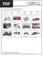 Comprehensive Transportation Types List | PDF | Wagon | Sport Utility ...
