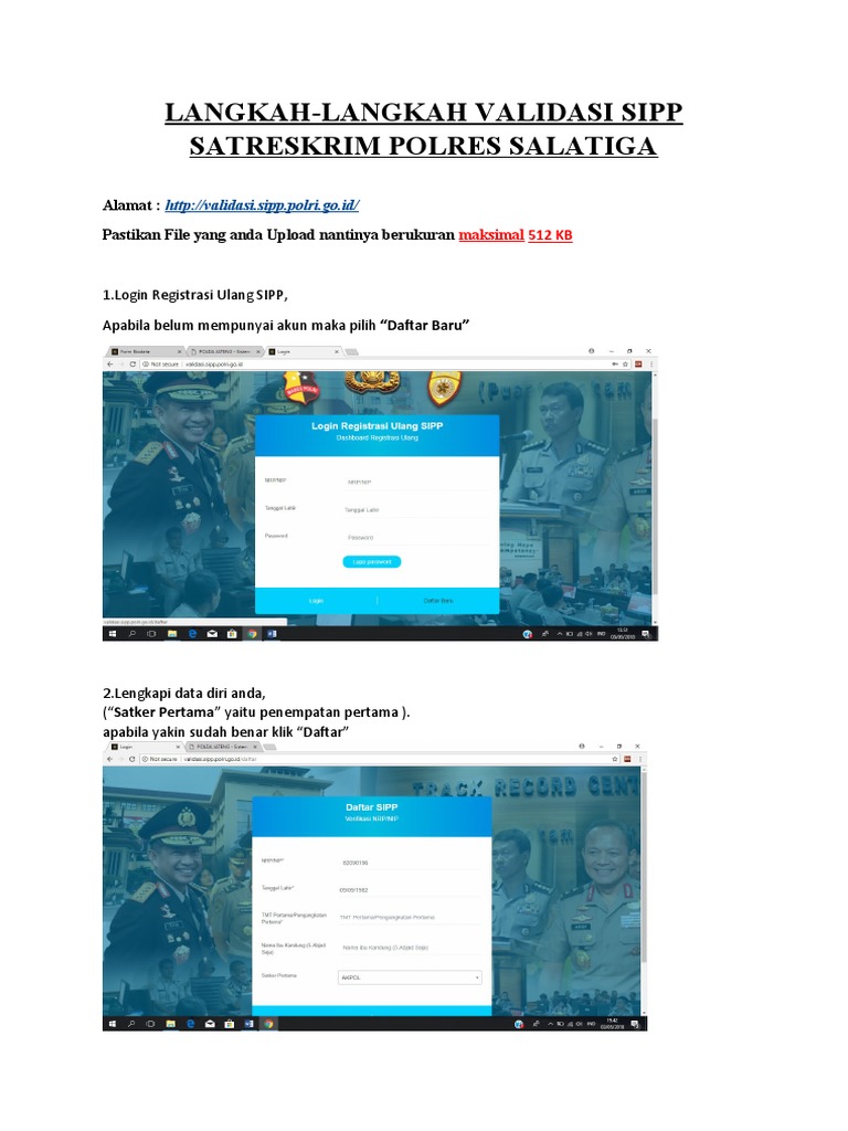 Langkah-Langkah Validasi Sipp | PDF