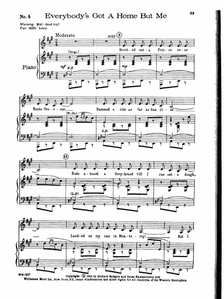 Everybody's Got A Home But Me - Pipe Dream | PDF