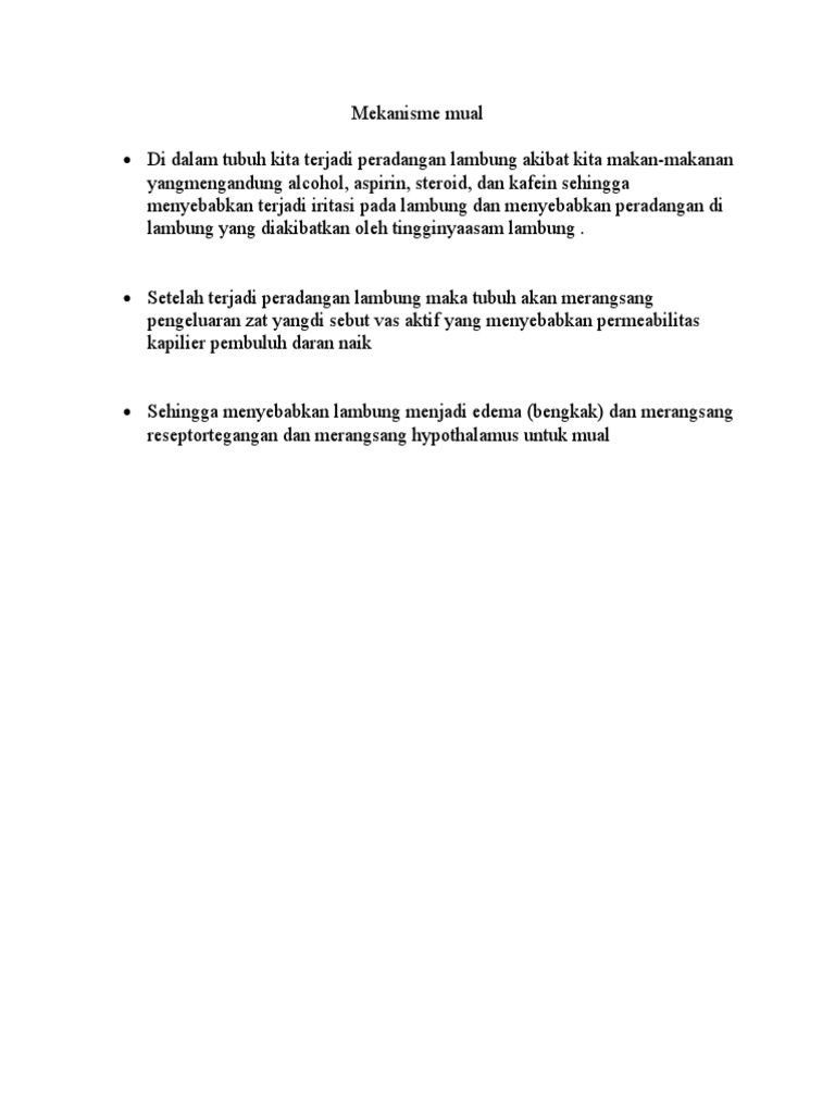 Patofisiologi Mual dan Muntah | PDF
