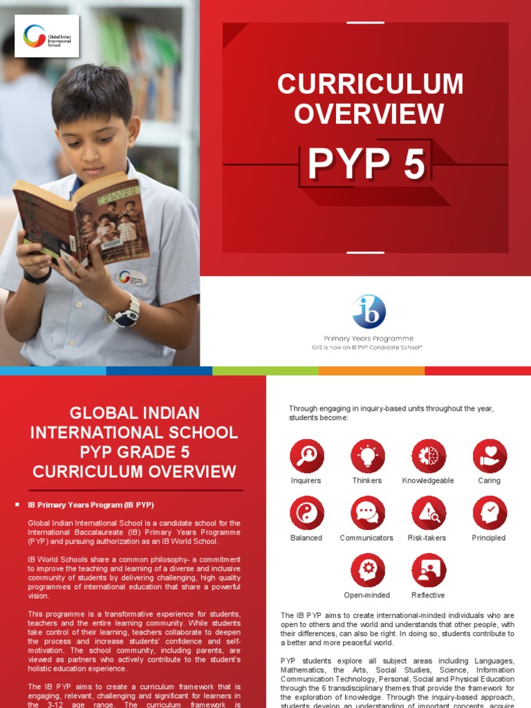 Giisec Pyp Grade 5 21-22 Curriculum Overview | PDF | Science | Graphics