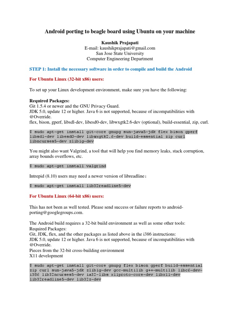 Android Porting To Beagleboard | PDF | Booting | Secure Digital