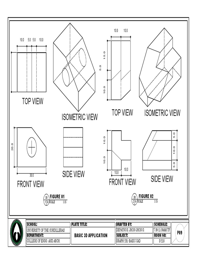 Top View Isometric View Top View Isometric View: School: Department ...
