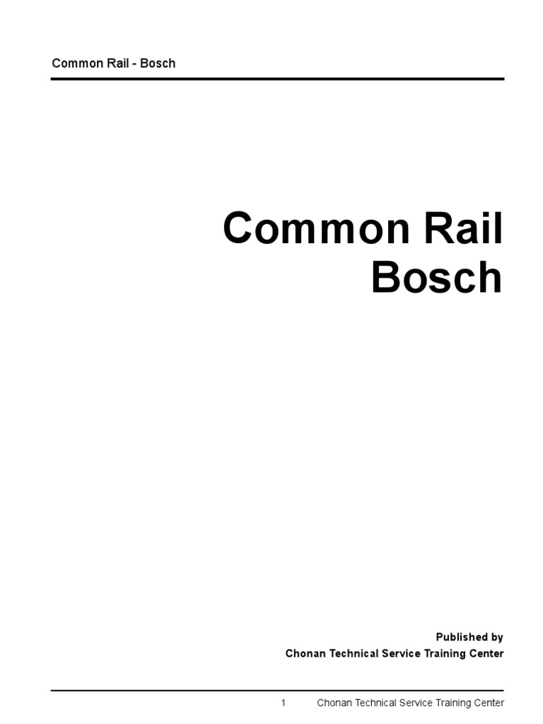Bosch Common Rail System Overview | PDF | Fuel Injection | Diesel Engine