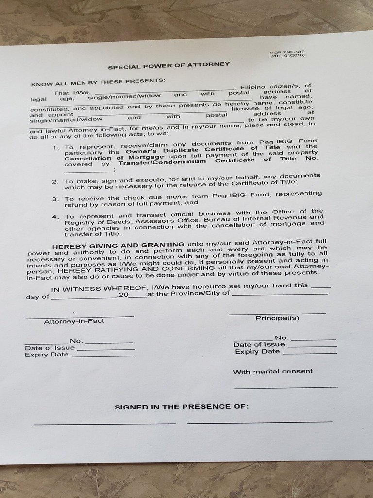 Pag-Ibig Spa Template | PDF