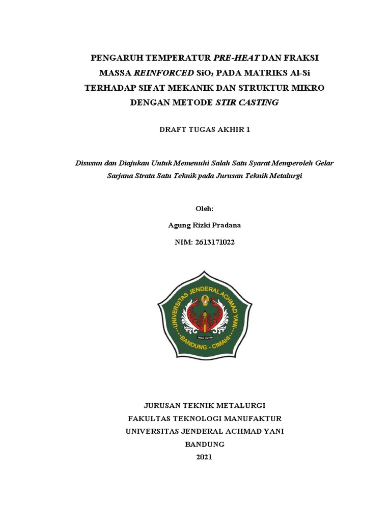Draft TA Agung Rizki Pradana 2613171022 | PDF