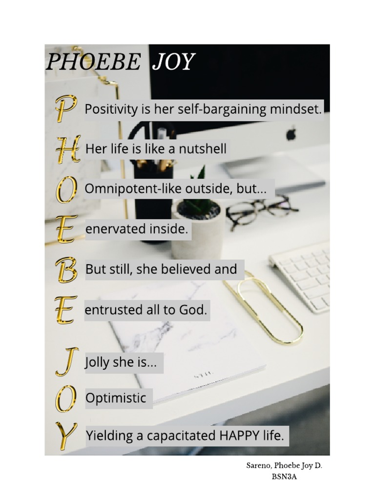 Phoebe's Journey to Positivity | PDF | Self-Improvement