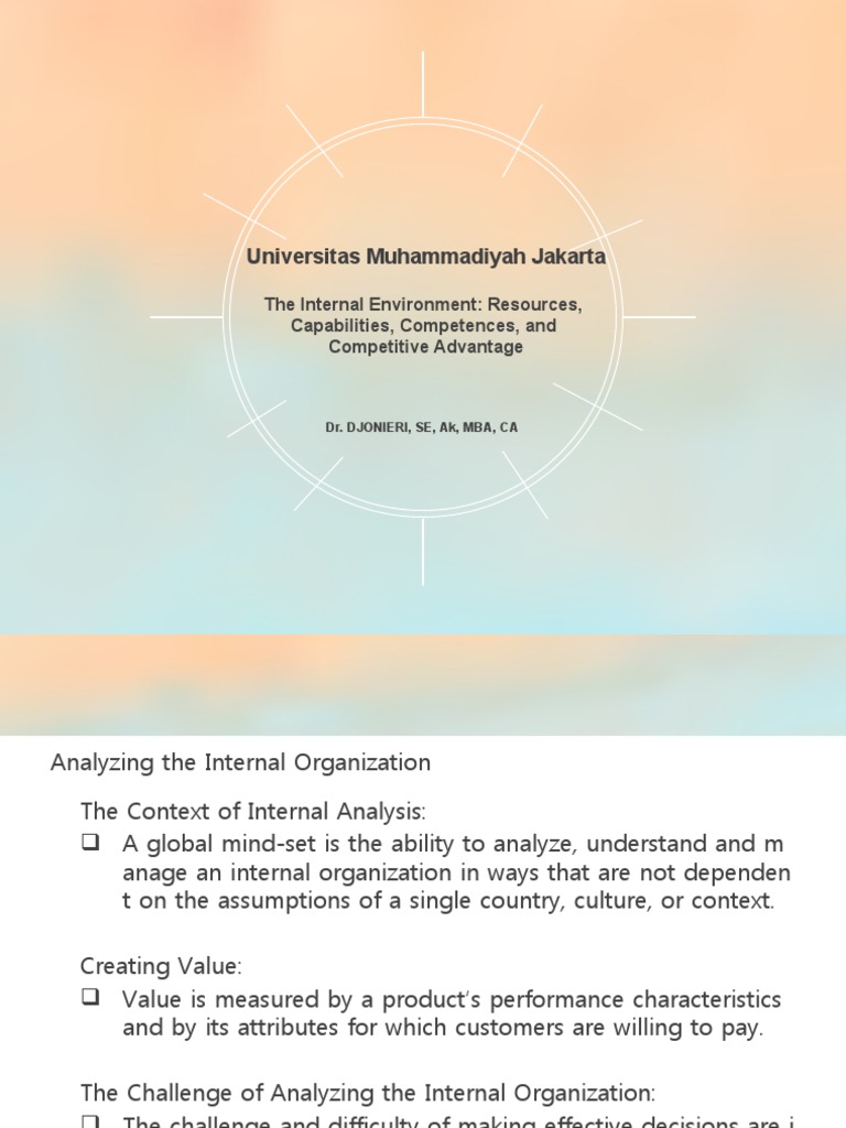 3-The Internal Environment | PDF | Logistics | Sales
