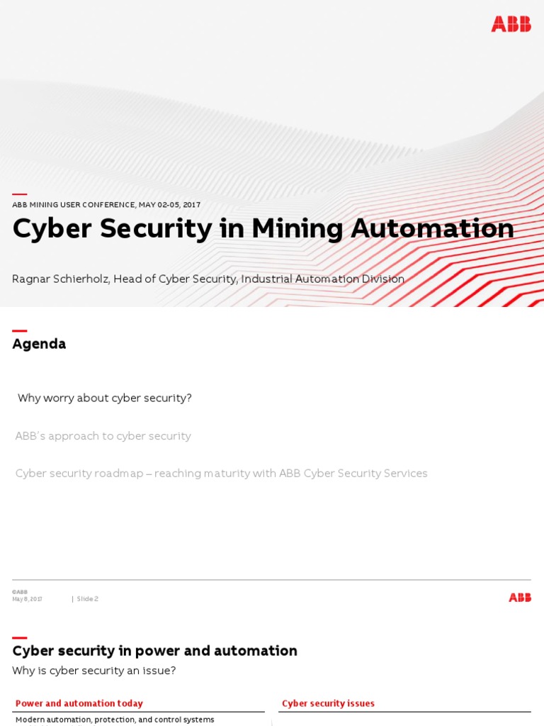 Day 1 Presentation 5-ABB Cyber Security in Mining - FINAL | PDF ...