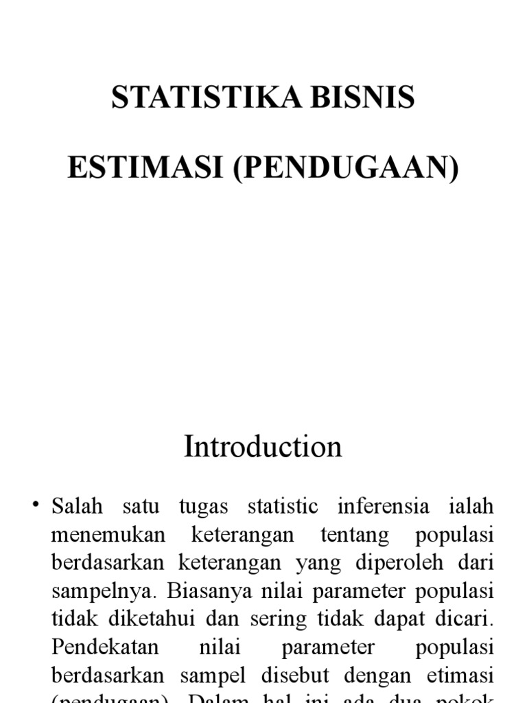 Estimasi Interval | PDF