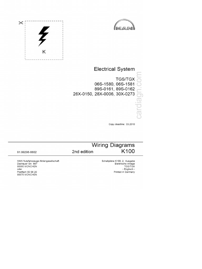 MAN K100 TGS - TGX Wiring Diagrams - Get Free | PDF