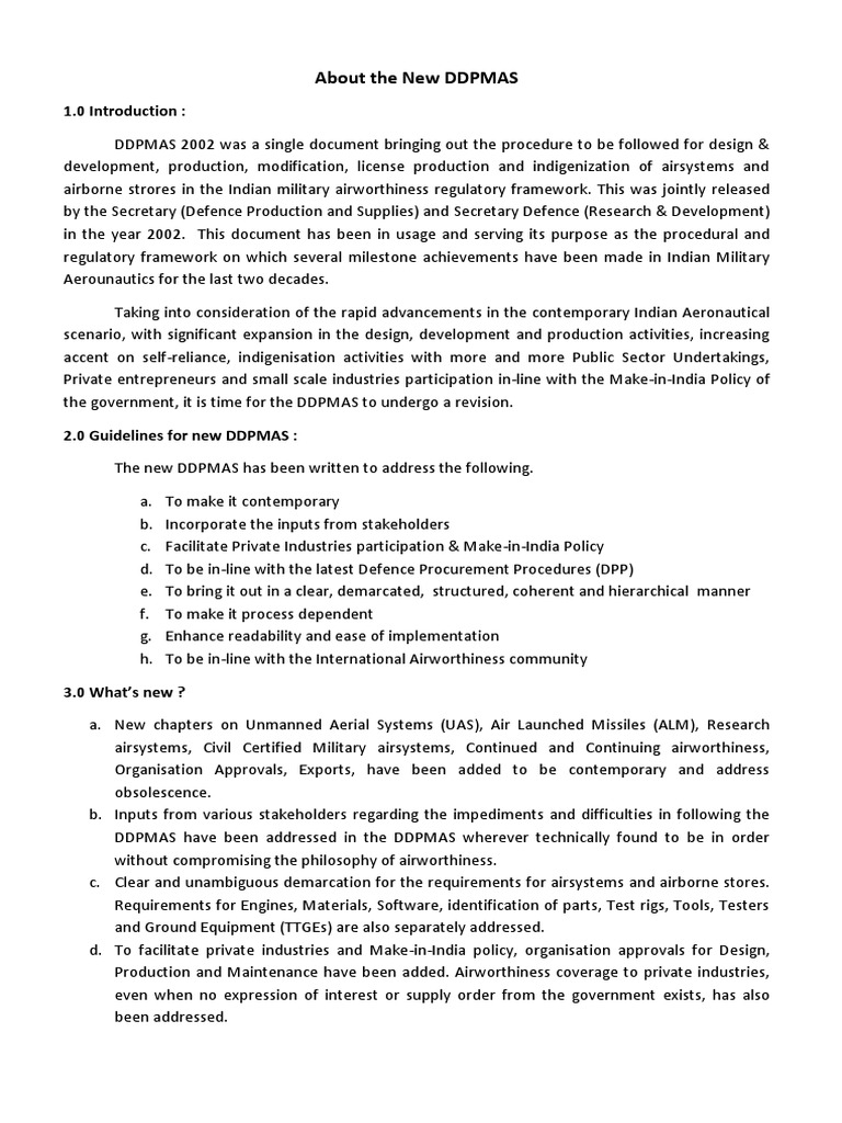 About DDPMAS | PDF | Aviation | Aerospace