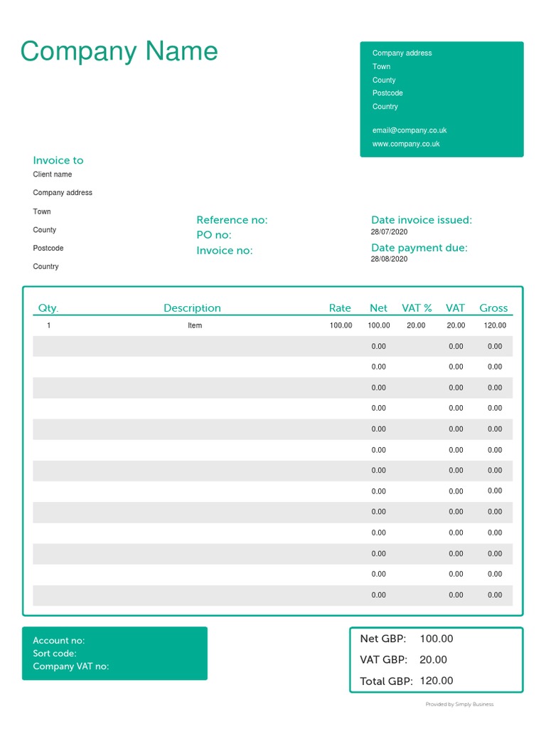 Sole Trader Vat Template | PDF | Written Communication | Business