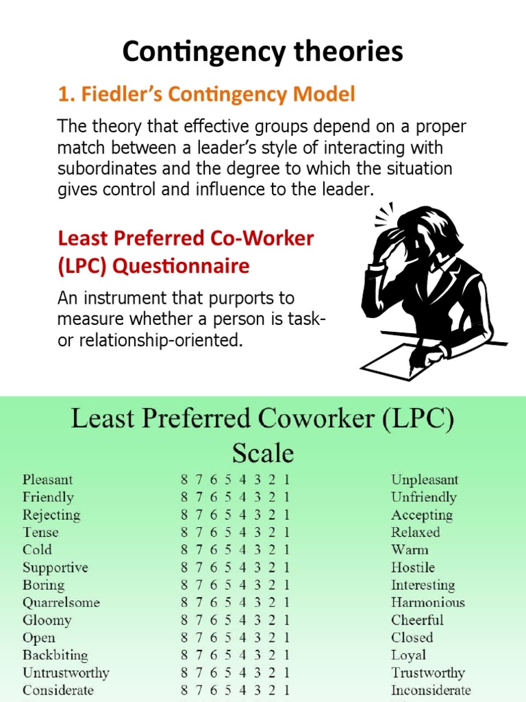 Contingency Theories | PDF | Influence (Social And Political) | Leadership