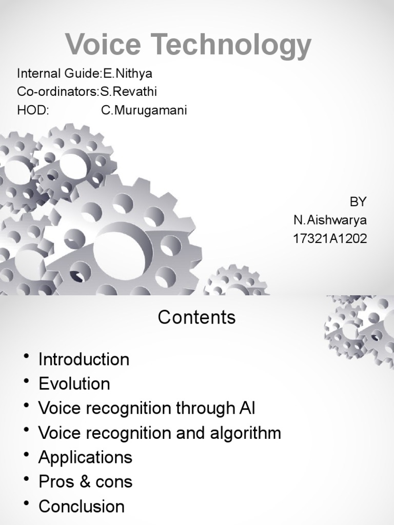 Voice Technology Seminar | PDF | Speech Recognition | Artificial Intelligence