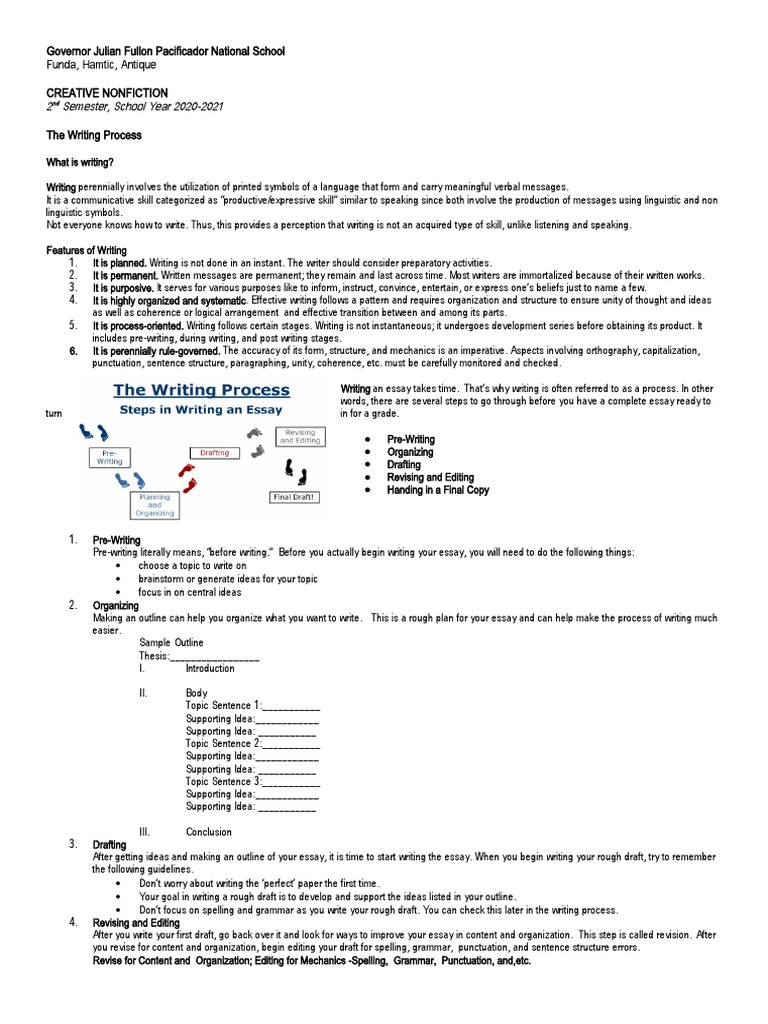 Creative Nonfiction Handout #1 | PDF | Psychological Concepts | Human ...