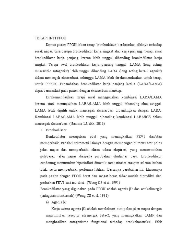 Terapi Bronkodilator untuk PPOK | PDF