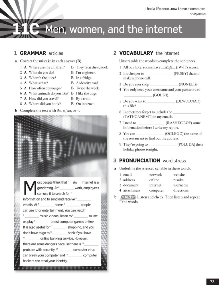 English File 3e Elementary Wb 74 75 Pdf