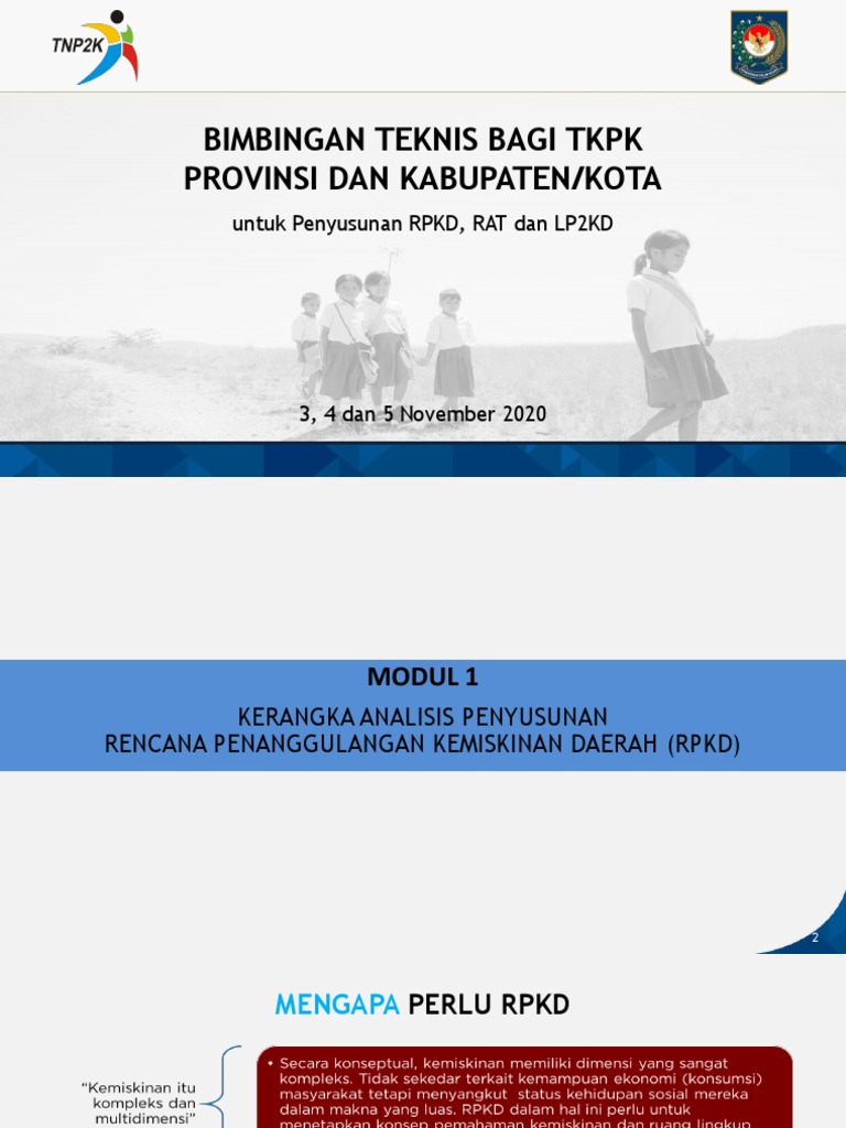 Paparan TNP2K - Penyusunan RPKD, RAT Dan LP2KD | PDF