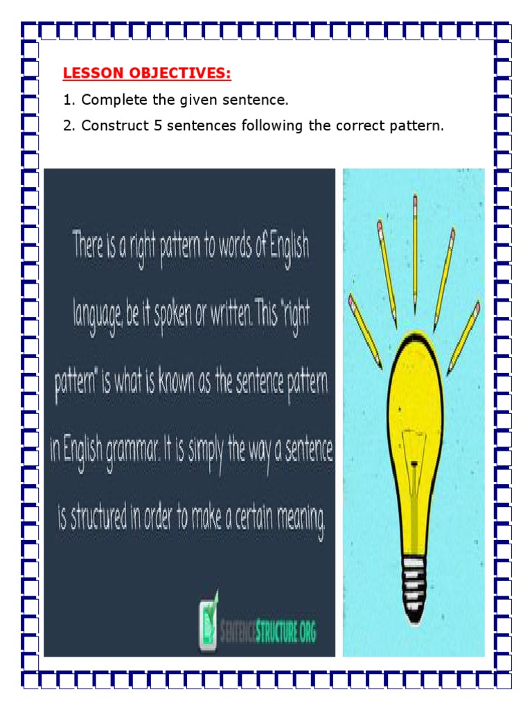 Complete The Given Sentence. 2. Construct 5 Sentences Following The ...