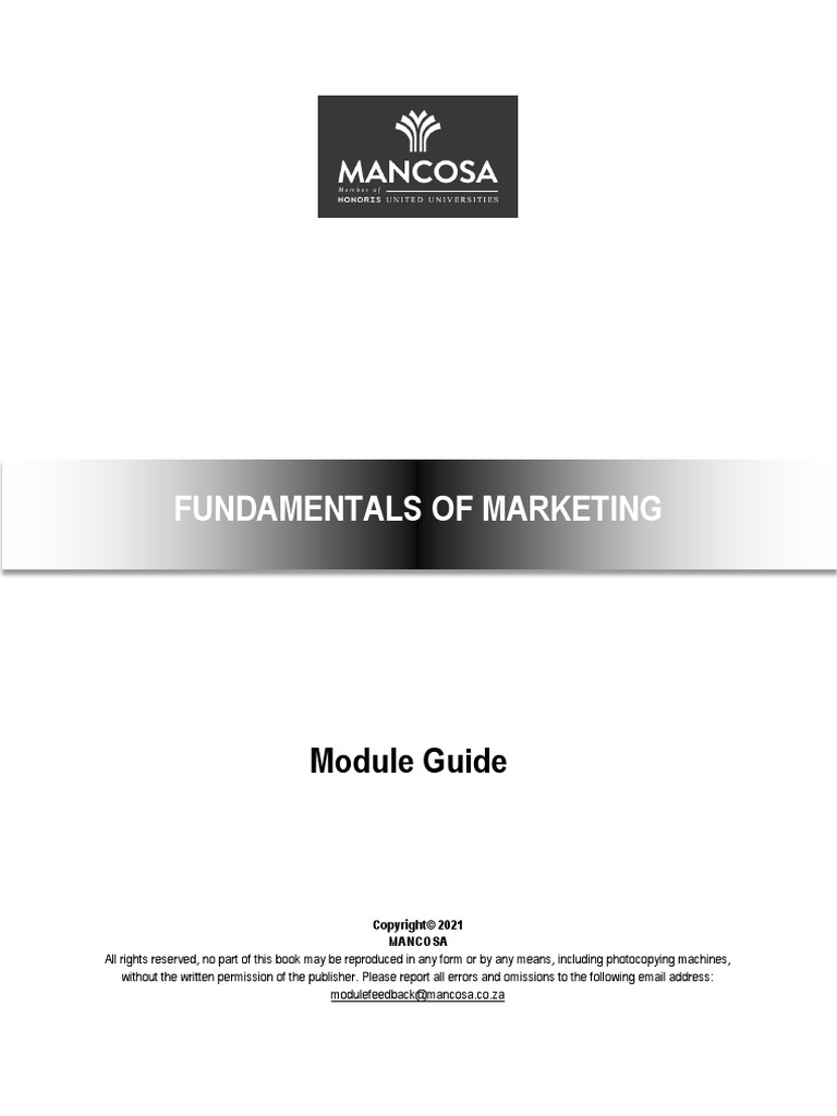 HCBM Fundementals of Marketing January 2021 | PDF | Marketing Strategy ...