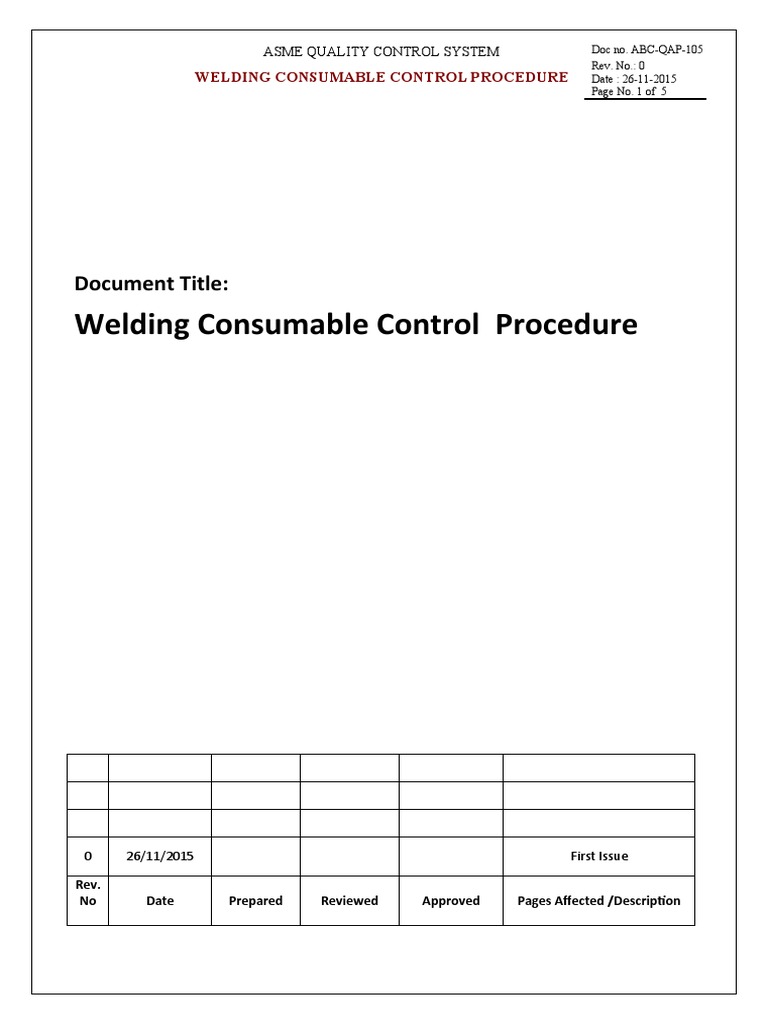Welding Consumables Control Register | PDF | Welding | Construction