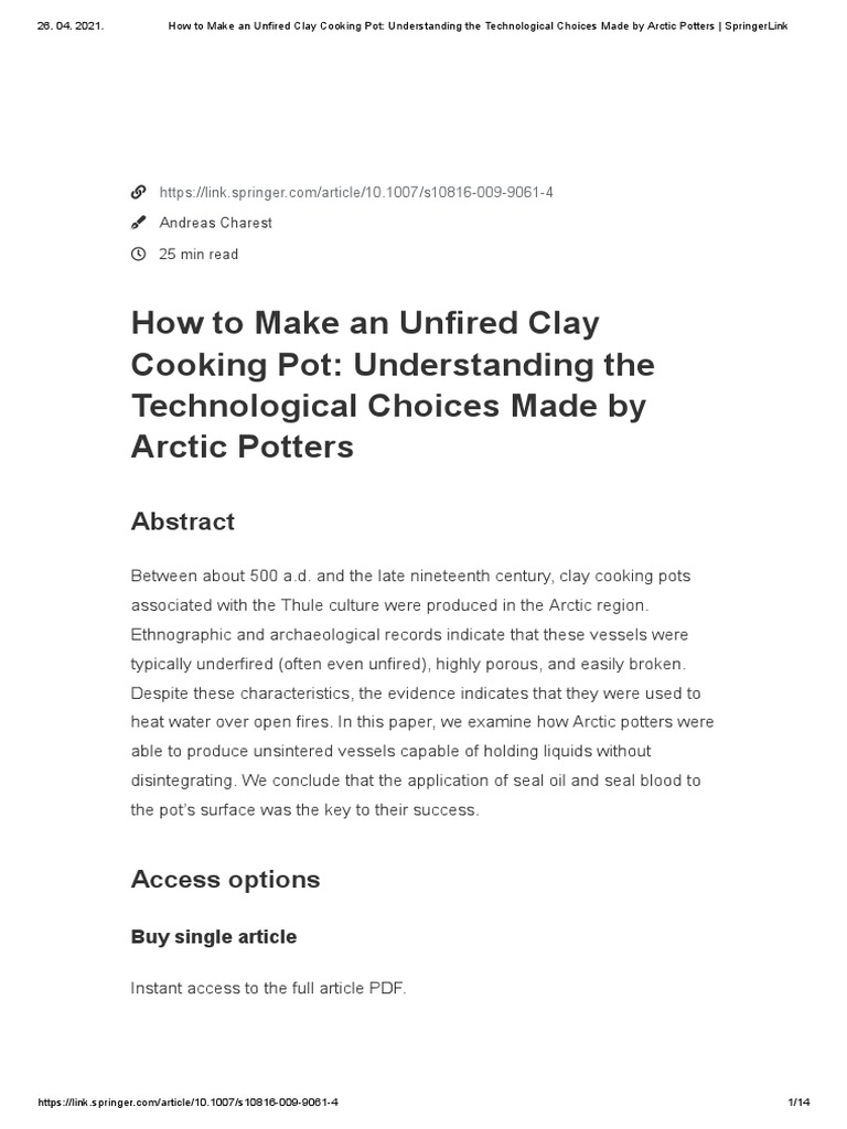 How To Make An Unfired Clay Cooking Pot - Understanding The ...