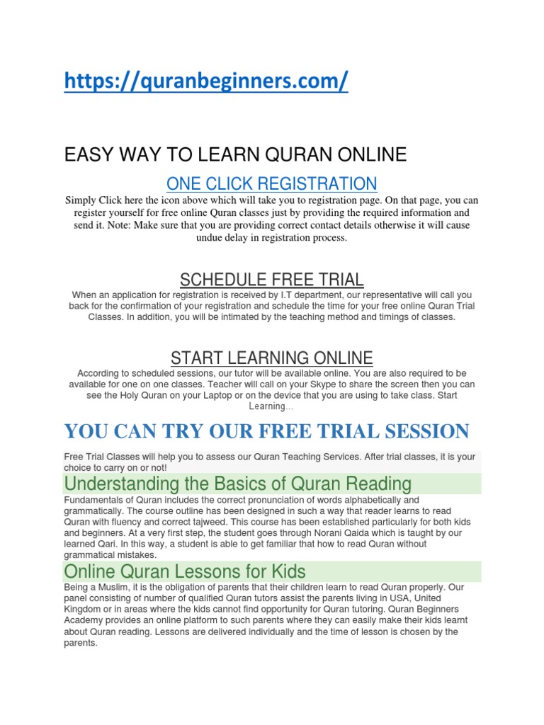 Quran Beginners | PDF | Quran | Islam