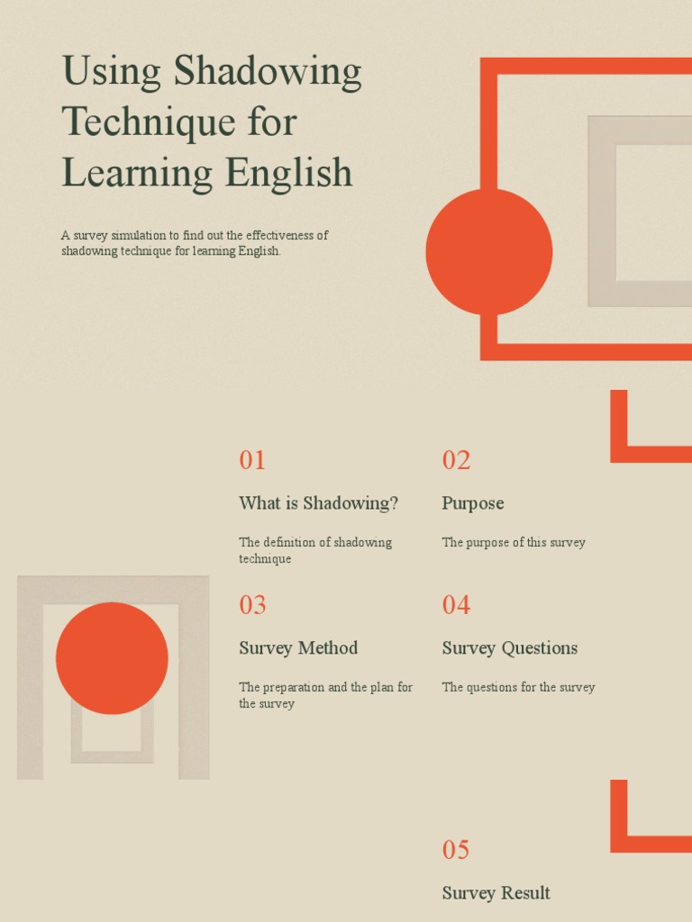 English Shadowing Survey Insights | PDF | Pedagogy | Learning