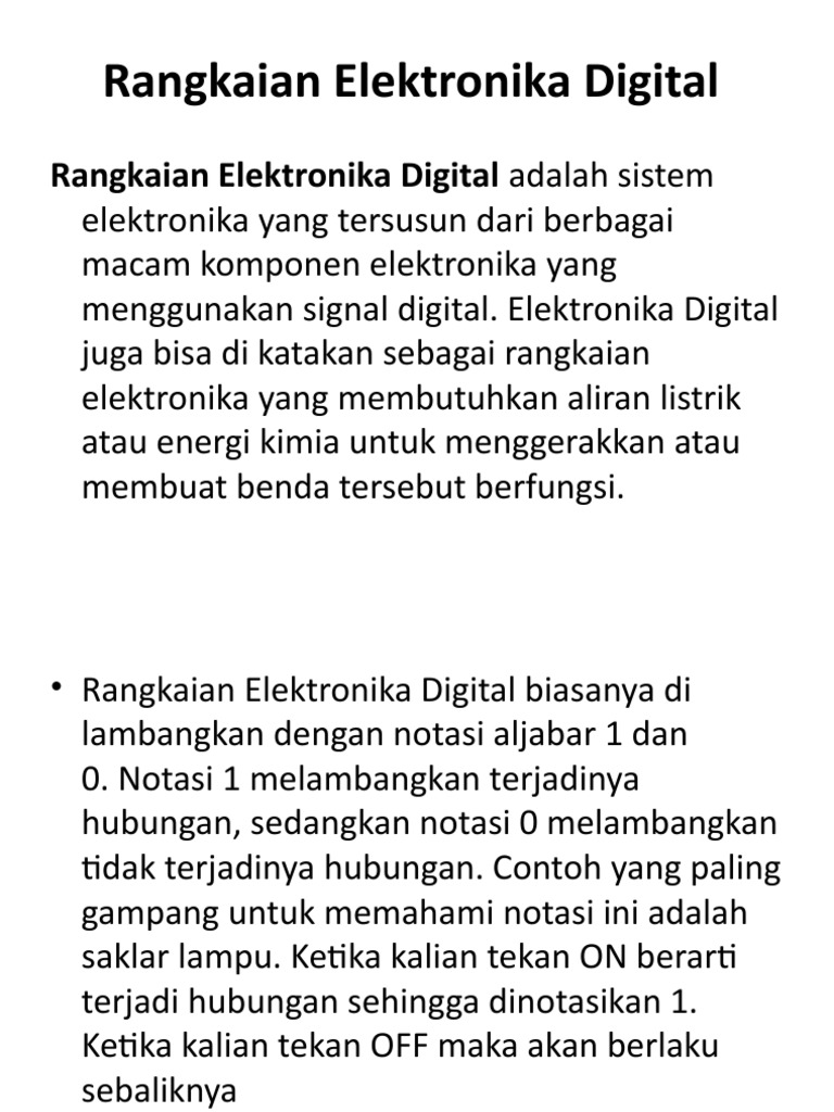Rangkaian Elektronika Digital | PDF
