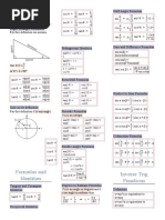 Trig Cheat Sheet | PDF | Trigonometric Functions | Sine