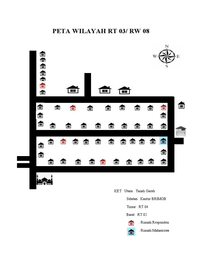 Peta Wilayah RT 03 Keperawatan Komunitas | PDF