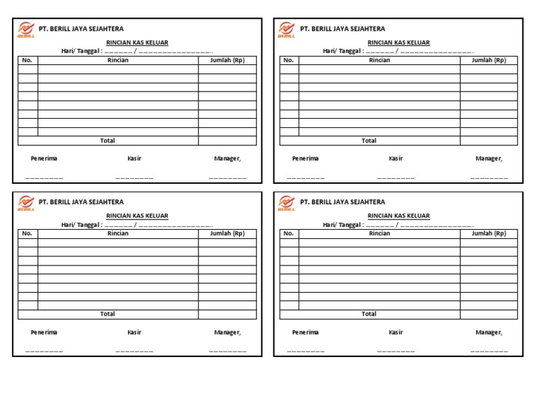 Form Kas Bon Sementara | PDF