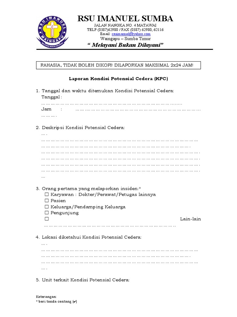 Format Laporan KPC | PDF