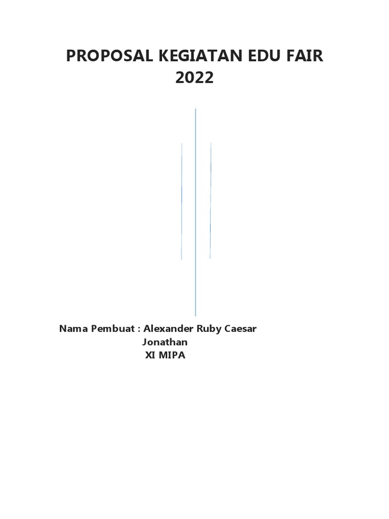 Proposal Kegiatan Edu Fair | PDF