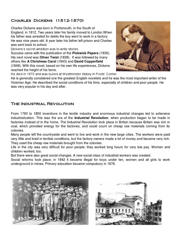 Dickens and The Industrial Revolution | PDF | Steam Engine | Charles ...